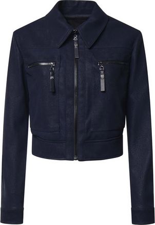 Pinko Lederjacke - Blau