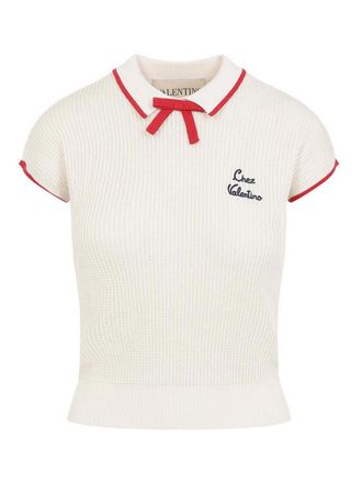 Valentino Pull Col Rond - Blanc