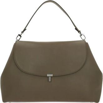 Toteme sac porté épaule en cuir à rabat - Vert