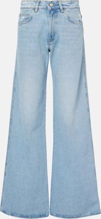 Coperni Wide-Leg Jeans mit Leder