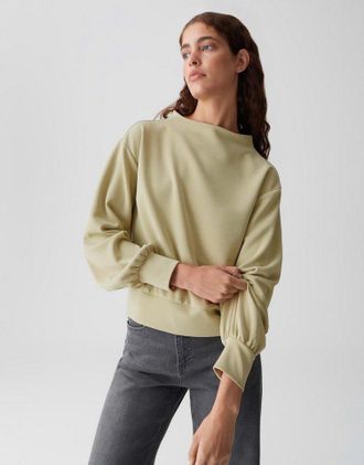 OPUS Sweatshirt GABLINA aus Modal Mix überschnittene Schulter mit Langarm, extrem weicher Griff
