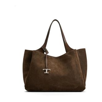 Tod's Femme, Sacs, Brun, Taille: ONE Size Shopping Bag Medium