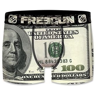 Freegun Boxer Homme Microfibre Premium Dollars (S, One Hundred)