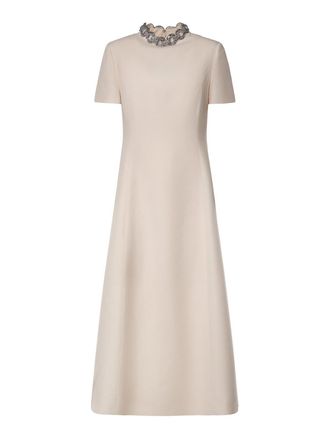 Valentino Garavani Robe Au Genou - Cr&egrave;me