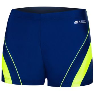 Aqua Speed Enge Badehosen f&uuml;r Herren + gratis eBook | Moderne Schwimmhose | Retro Badebekleidung UV | Kastenbadehose | Dennis, Gr. L, 01 Navy Green