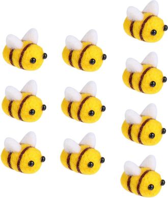 TOPBATHY 30 Stück Teiliges Wollfilz Bienen Bastelset Kleine Filzbienen Handgemacht Bunte Deko für DIY Kleidung Hut Party Wanddekoration Kinderzimmer