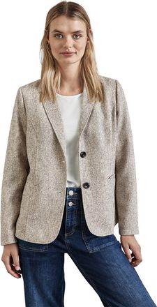 Street One Damen A212328 Blazer Im Melange-Look, Schwarz, 40 EU