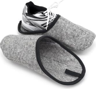 Pantoffelmann Chaussons de mus&eacute;e en feutre I couvre-chaussures en option avec semelle ABS en moult tailles I pour prot&eacute;ger le sol de la salet&eacute; & des rayures I chaus