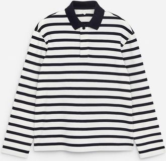 Arket Lang&auml;rmliges Poloshirt -Blau