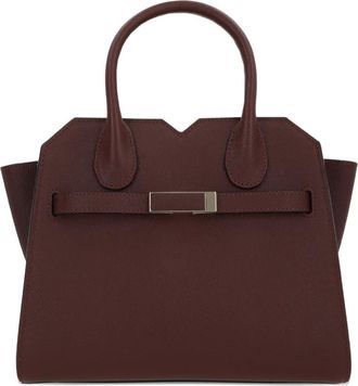 Valextra mini Milano leather tote bag - Rouge