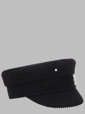 Ruslan Baginskiy KPC033PF26_WPRSCHASIRBBLACK Flat Cap - Black