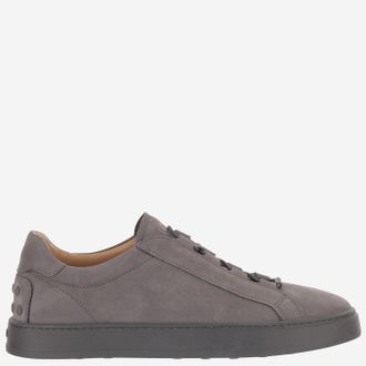 Tod's Mens Sneakers Suede Taupe Trainers
