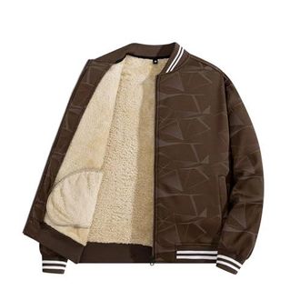 Generic Veste polaire doubl&eacute;e pour homme - Veste de transition dhiver sans capuche - Veste de sport moderne - Veste dext&eacute;rieur chaude et coupe-vent - Veste de