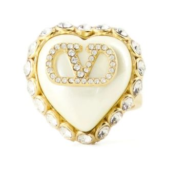 Valentino Garavani Femme, Accessoires, Jaune, Taille: 52 MM VLogo Signature Ring