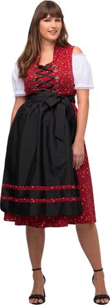 Ulla Popken Damen Dirndl Viola Schnürung Kleid, Salsa, 42