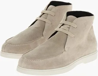 Moorer Suede BRUSCHI Desert Booties with Rubber Sole size 40