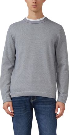 s.Oliver Fein gestreifter Pullover mit Crew Neck und abgesetzten B&uuml;ndchen