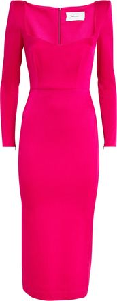 Alex Perry Crepe Satin Midi Dress Size M