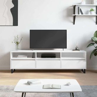 vidaXL Vidaxl - Meuble tv blanc 150x30x44,5 cm bois ding&eacute;nierie