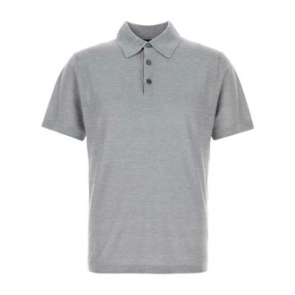 Brioni Homme, Tops, Gris, Taille: M Polo M&eacute;lange en Cachemire