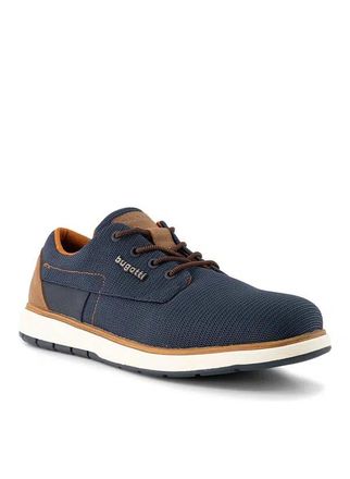 Bugatti Herren Schn&uuml;rschuhe blau Synthetik