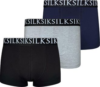 Siksilk Mens Multi Pack of 3 Boxer Shorts XXL