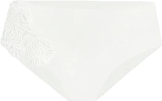 Ermanno Scervino Femme, Sous-v&ecirc;tements, Blanc, Taille: 40 FR Slip de bain avec empi&egrave;cements en dentelle
