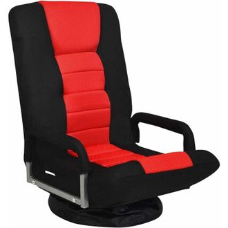 Costway Costway - Bodenstuhl 360° drehbar, Bodensessel mit 6-Fach Verstellbarer Rueckenlehne, Game Sessel gepolstert, Bodensofa Meditationsstuhl bis 140kg