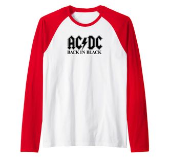 AC/DC Offizielles AC/DC Logo Rock Musik Band Back In Black Raglan