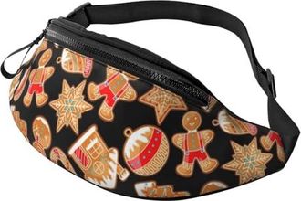 Generic Mod&egrave;le De Pain D&Eacute;pices De No&euml;l Sac De Voyage Unisexe Sac &Agrave; Bandouli&egrave;re R&eacute;glable Poche Poitrine Pour Homme Sports Voyages 14X35Cm