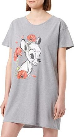 Disney WODBAMBBT006 Chemise de Nuit, Gris Melange, S Femme