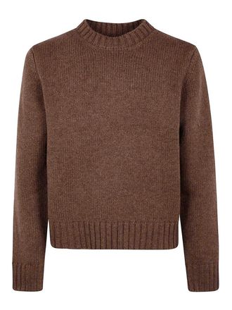 STUDIO NICHOLSON Pull Col Rond - Marron