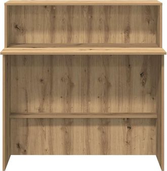 Generic Empfangstheke mit Ablagef&auml;chern, Moderne B&uuml;ro-Empfangstheke, Robuster Rezeptionsschreibtisch aus Holzverbundwerkstoff f&uuml;r Unternehmen, Zuhause, B&uuml;ro (