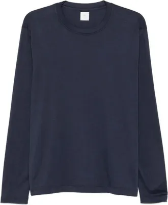 Eleventy Homme, Sweatshirts et sweats &agrave; capuche, Bleu, Taille: XL SweaT-shirt en coton m&eacute;lang&eacute;