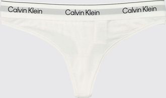 Calvin Klein String en m&eacute;lange de coton et modal avec bande logot&eacute;e