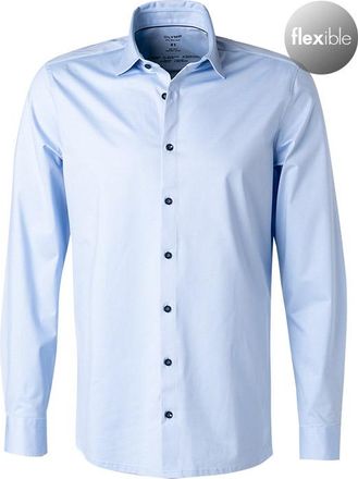 Olymp Herren Hemden blau Jersey