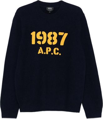 A.P.C. A. P.C. Rundhalspullover - Blau