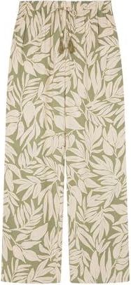 Women'secret 3707209 Pantalon décontracté, IMPRIMÉ Vert, L Femme