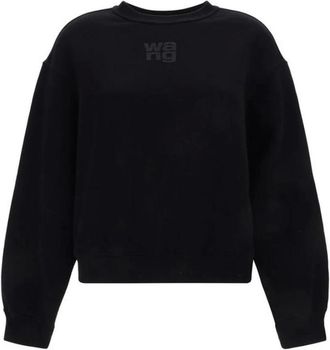 Alexander Wang Femme, Sweatshirts et sweats &agrave; capuche, Noir, Taille: 36 FR Essential Terry SweaT-shirt