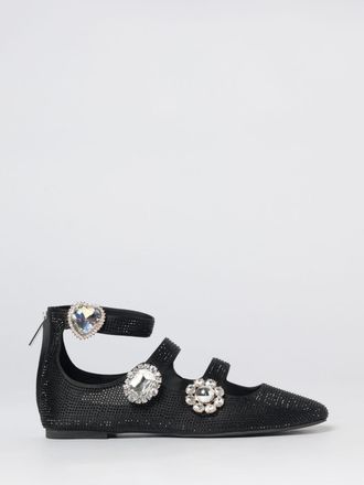 Kurt Geiger Ballerines Mary Jane en satin avec strass appliqu&eacute;s