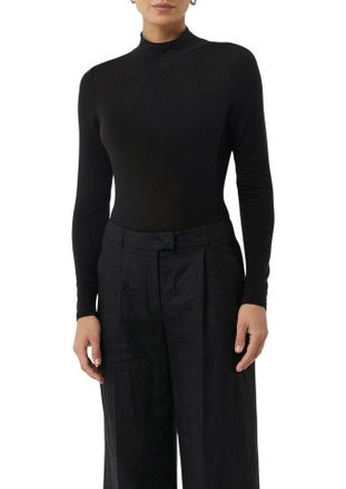 Comma Langarmshirt mit Wollanteil