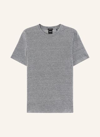 HUGO BOSS T-Shirt Thompson Mt Leinen blau