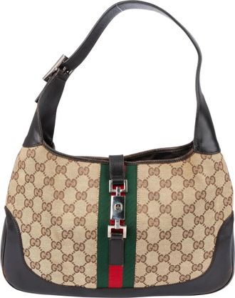 Gucci Crossbody Bags - Gucci GG Monogram Jackie Handbag - Gr. unisize - in Braun - f&uuml;r Damen