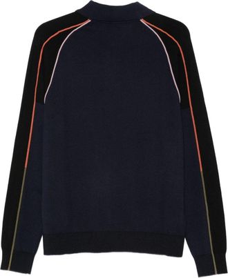 Paul Smith Fine Knit Striped Cardigan - Navy