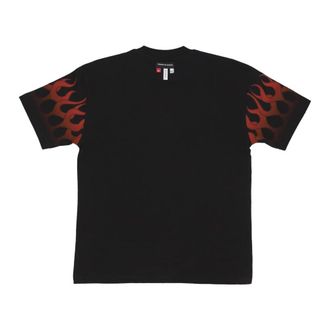 Vision Of Super Flames Racing Tee Schwarz/Rot - - Tops - Herren - Schwarzk - M