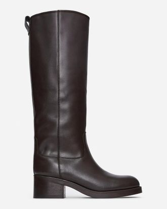Arket Reitstiefel Aus Leder -Braun