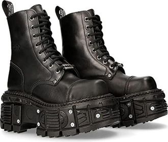 New Rock M-tank083-c1 Mixte Adulte Bottes Plate-Forme Black - 41 EU