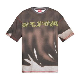 Diesel Homme, Tops, Brun, Taille: XL T-shirt T-Boxt-Show