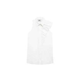 Alpha Studio Camicia in Popeline Incrispato - - Tops - Damen - Wei&szlig; - L