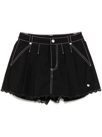 Musium Div. jupe-short à design plissé - Noir